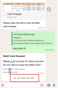 How to Apply for a UCO Bank ATM/Debit Card Online via WhatsApp ...